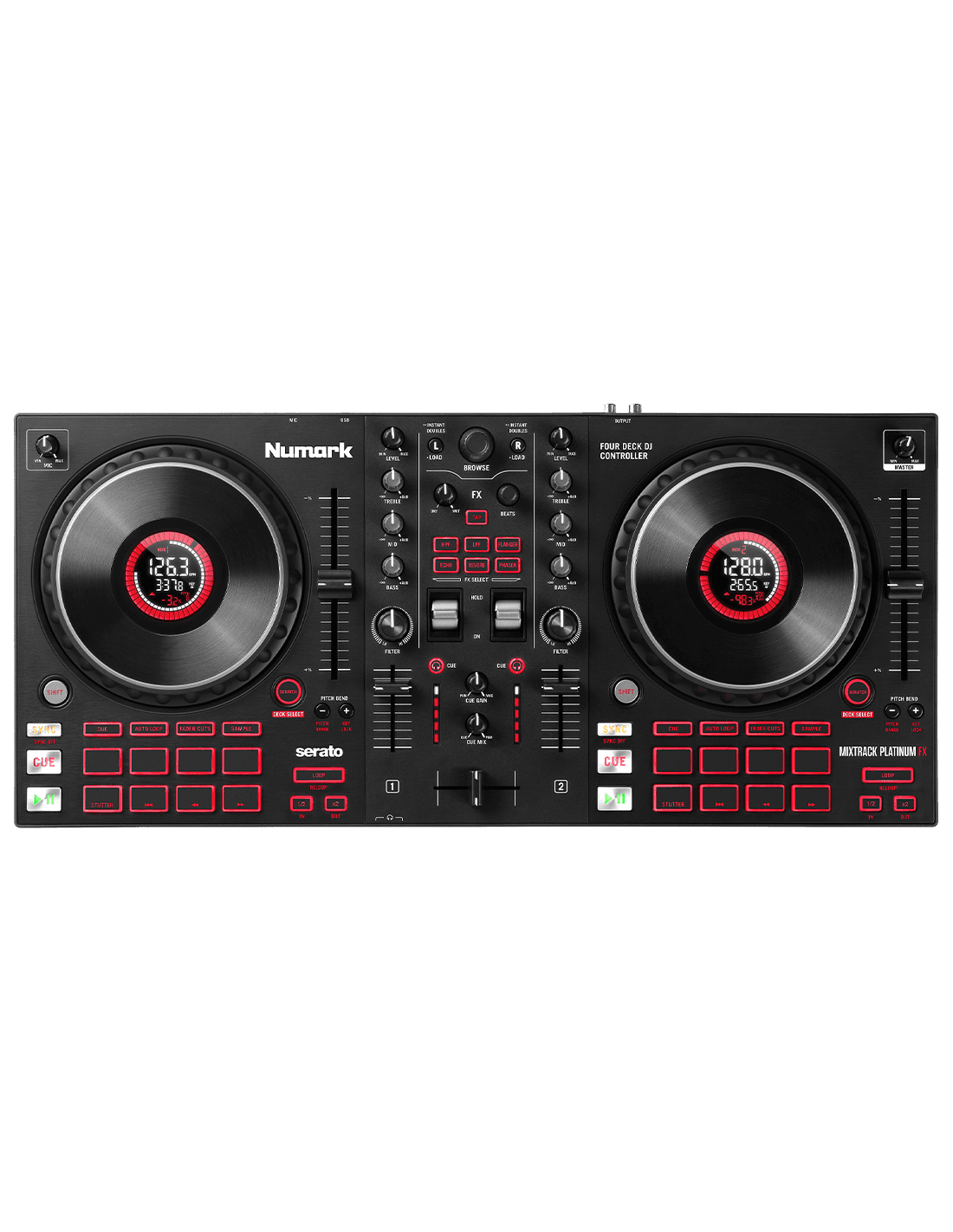 Numark Mixtrack Platinum FX - Contrôleurs avec carte son intégrée